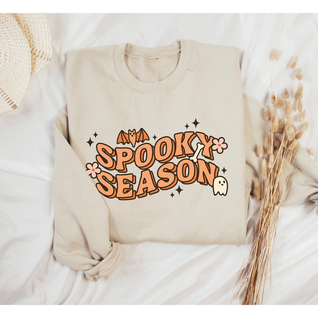Spooky Season Sweatshirt, Crewneck Sweatshirt, Halloween Sweatshirt ...