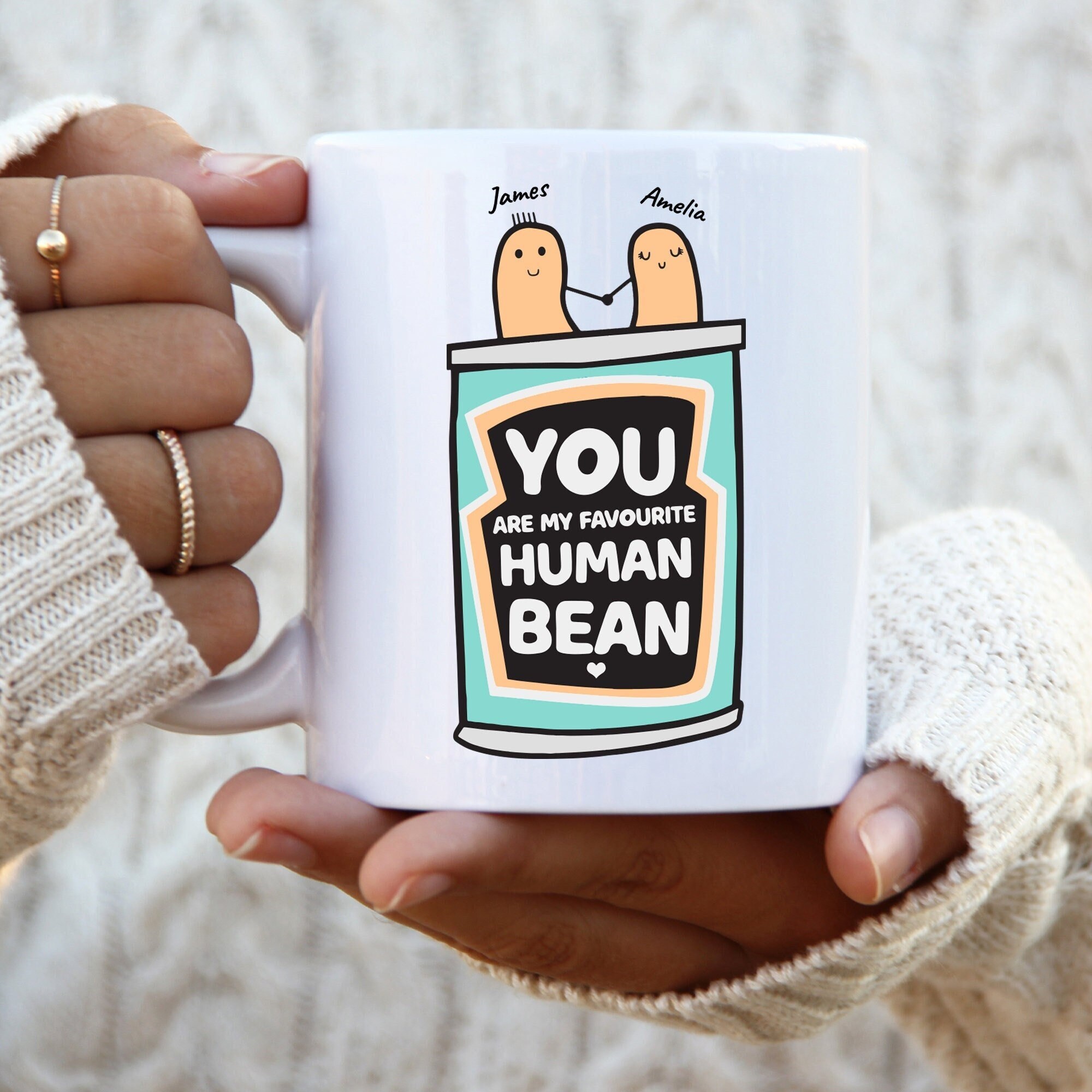 You Are My Favourite Human Bean Personalized Funny Mug | Etsy