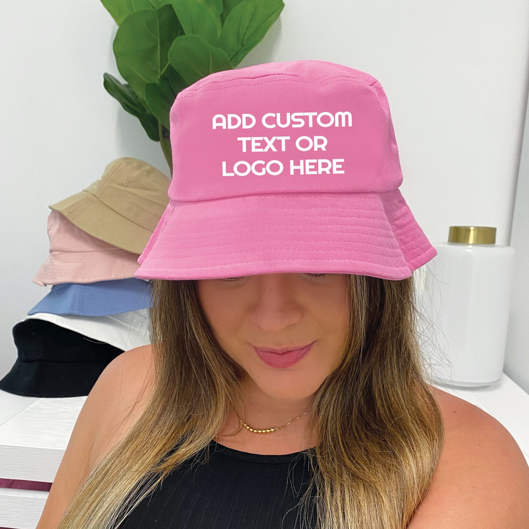 Custom Hot Pink Bucket Hat Custom Print Bucket Hat Custom Etsy