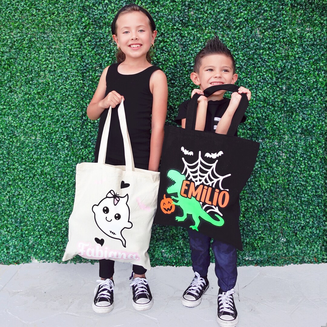 Custom Trick or Treat Bag, Custom Halloween Bag, Halloween Tote Bag ...