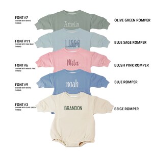 Custom Name Embroidered Organic Cotton Baby Romper - Etsy