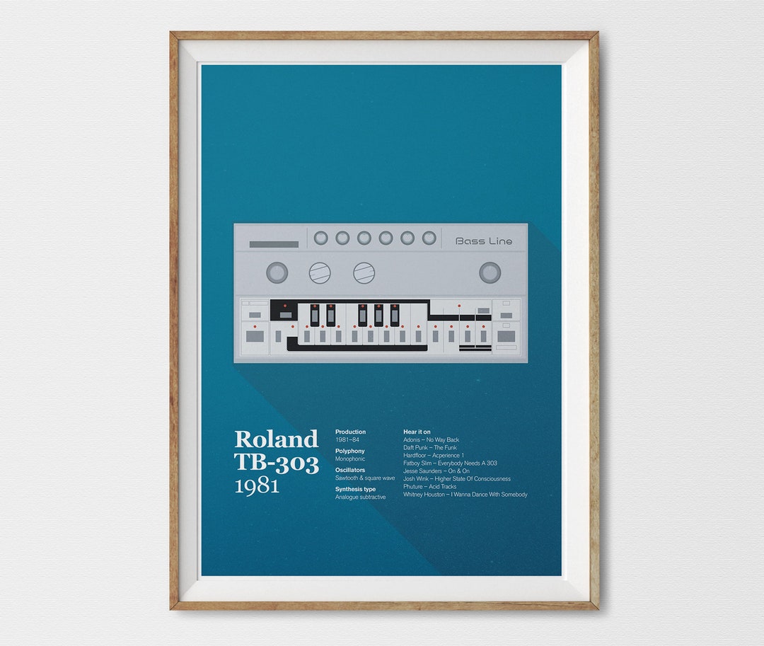 Roland TB-303 Giclée Blurb Print Roland Poster, Retro Synth Poster ...