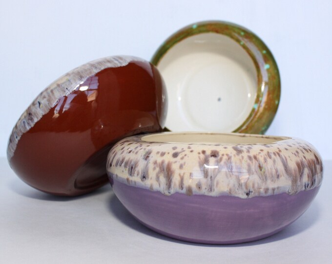 Ceramic Shallow Succulent Planter - Succulent Bowl, Short Ceramic Pot ...