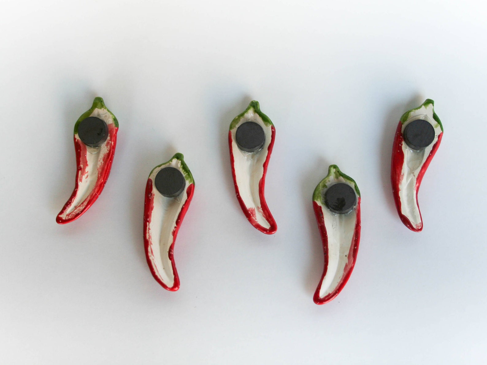 Small Ceramic Chile Pepper Magnet - Red Chile Green Chile New Mexico ...