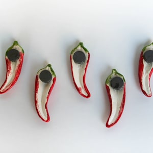 Small Ceramic Chile Pepper Magnet - Red Chile Green Chile New Mexico ...