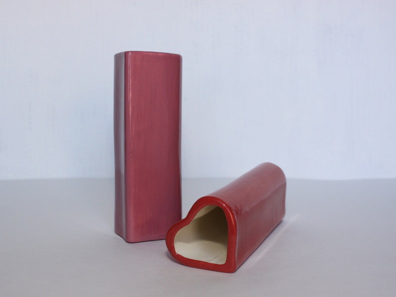 Ceramic Valentine's Day Heart Vase Heart-shaped Pottery, Valentines ...