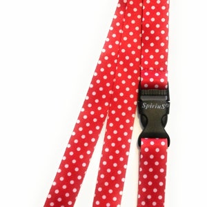 Spirius Polka Dot Red Lanyard Neck Strap With Metal Clip & - Etsy