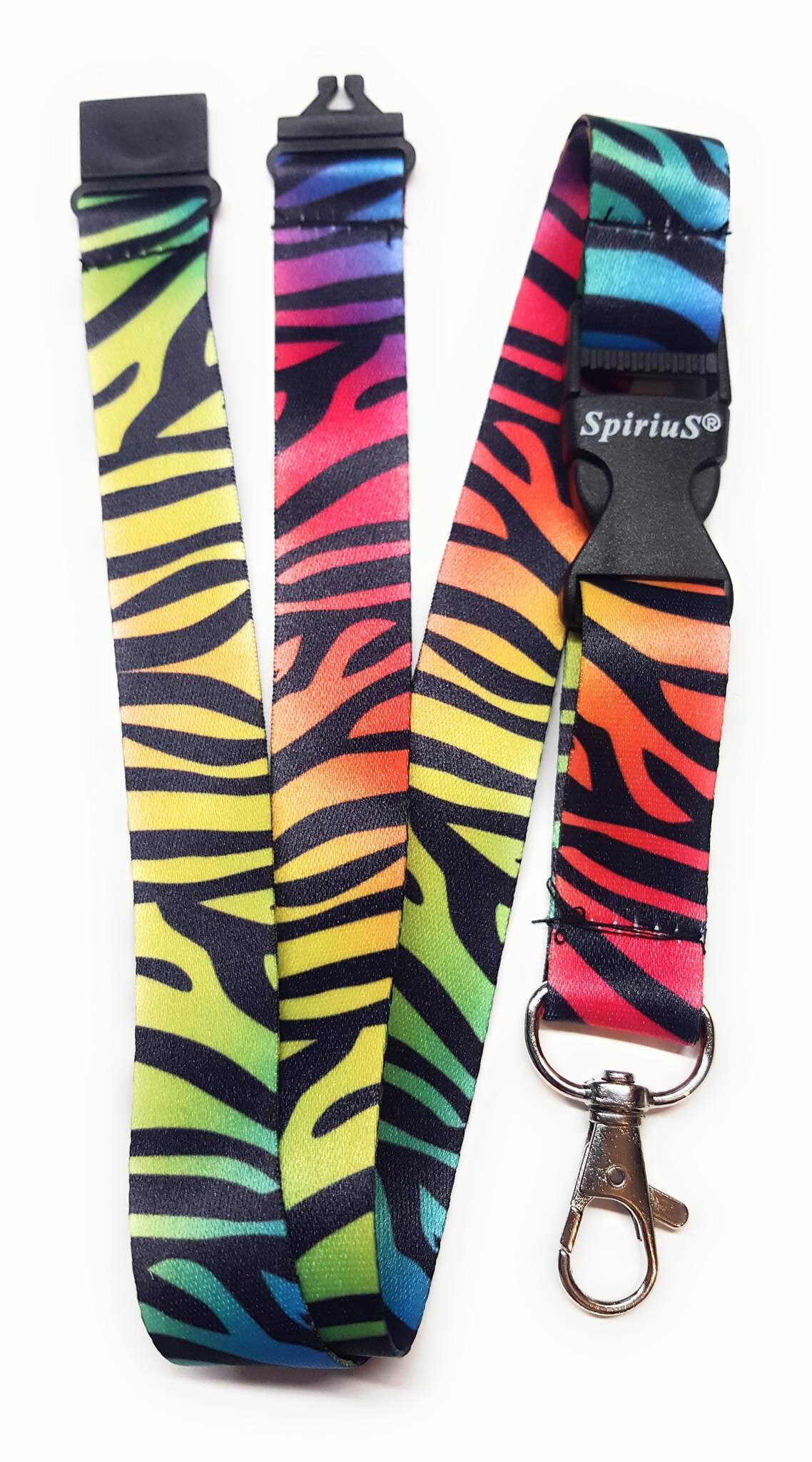 Spirius RAINBOW ZEBRA Lanyard Neck Strap With Metal Clip - Etsy