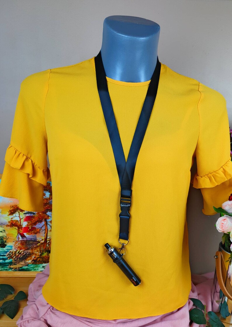 BLACK Universal Ecig Neck Holder Lanyard Spirius for Vape Mod Pen ...