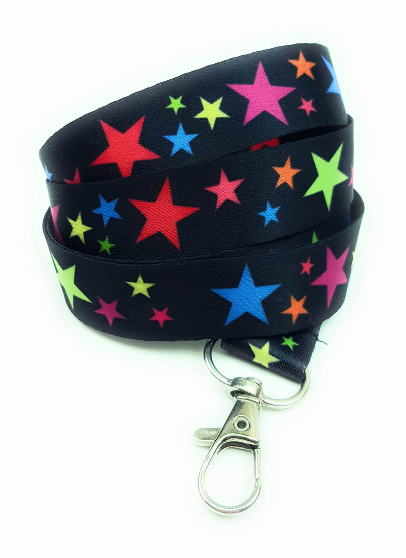 Beautiful Lanyard RAINBOW STARS Neck Strap and Rainbow Stars - Etsy