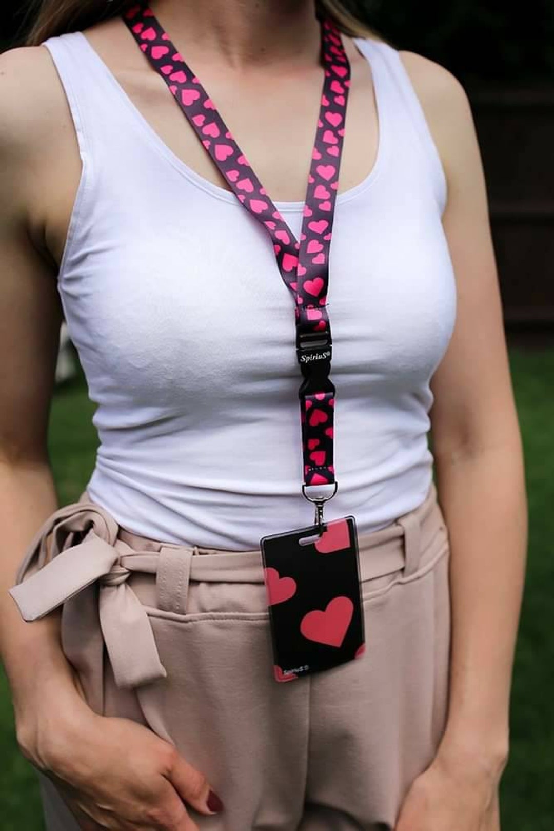 Único PINK HEARTS breakaway safety Lanyard Neck Strap con - Etsy España