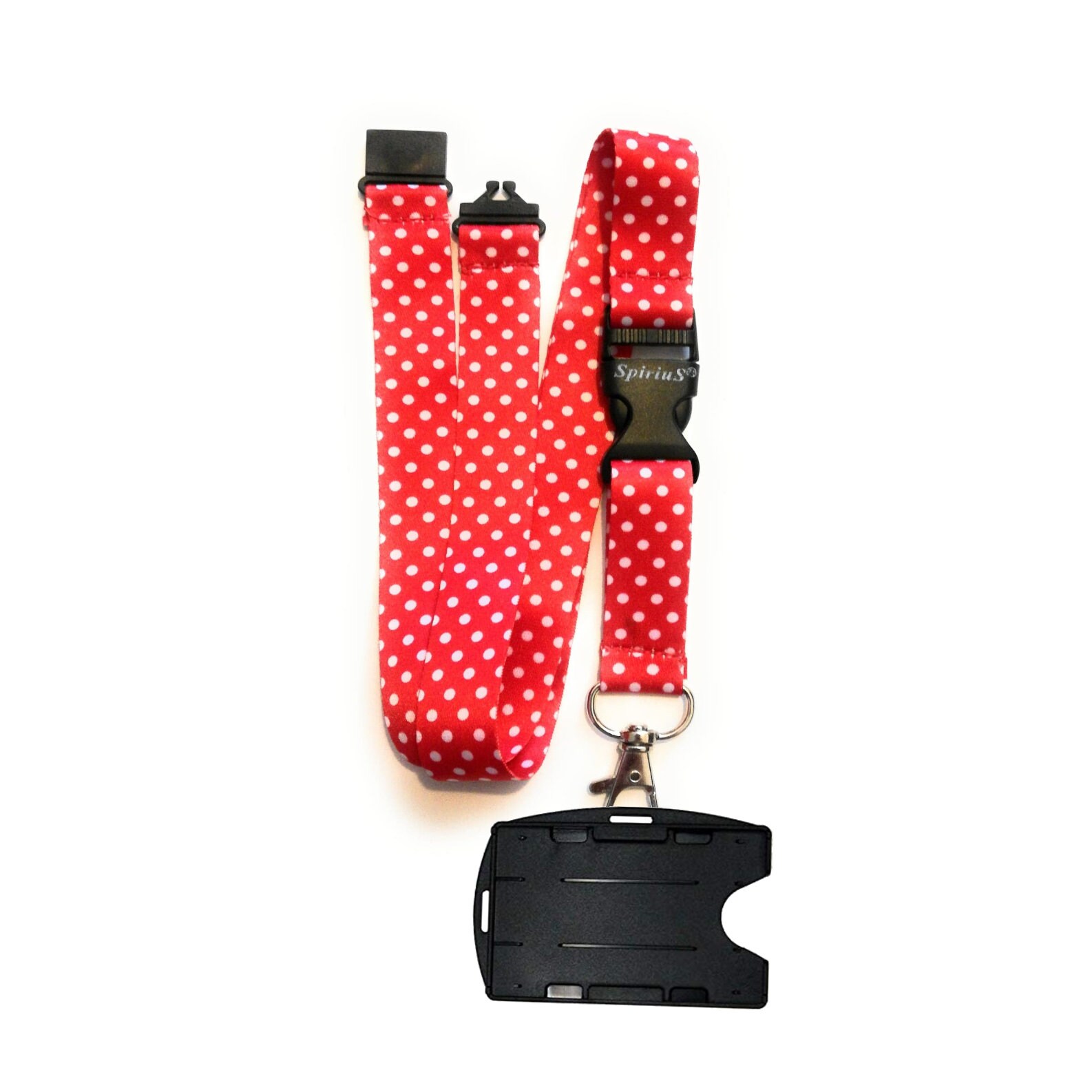 Spirius Polka Dot Red Lanyard Neck Strap With Metal Clip & - Etsy