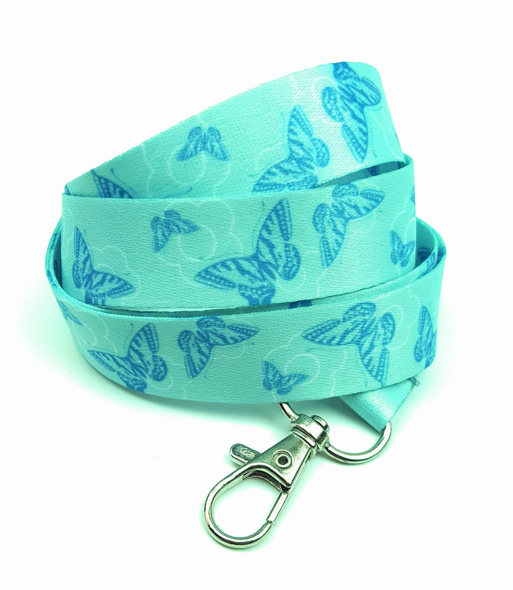 Spirius GREEN BUTTERFLY Lanyard Neck Strap With Metal Clip & - Etsy