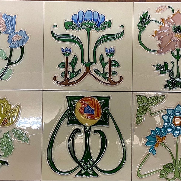 Art Nouveau Tile - Etsy