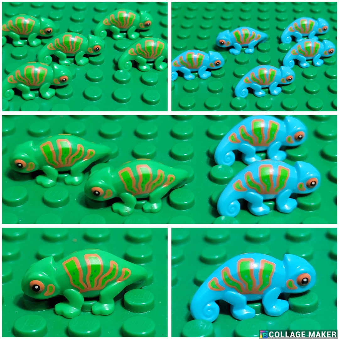 Minifigure Animals 5x Chameleons - Etsy
