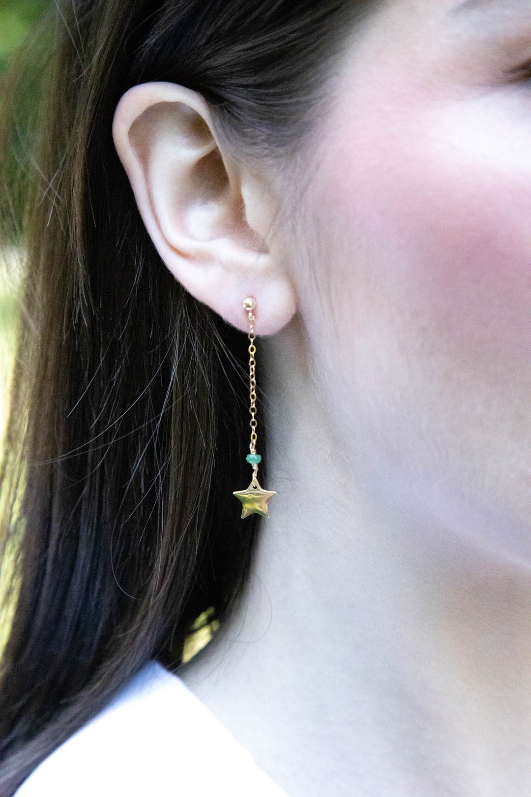 Jupiter Green Earrings Star Drop Celestial Cosmic Galaxy 90s Anime ...