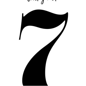 My Lucky Number 7 Printable Art Digital Download in an - Etsy