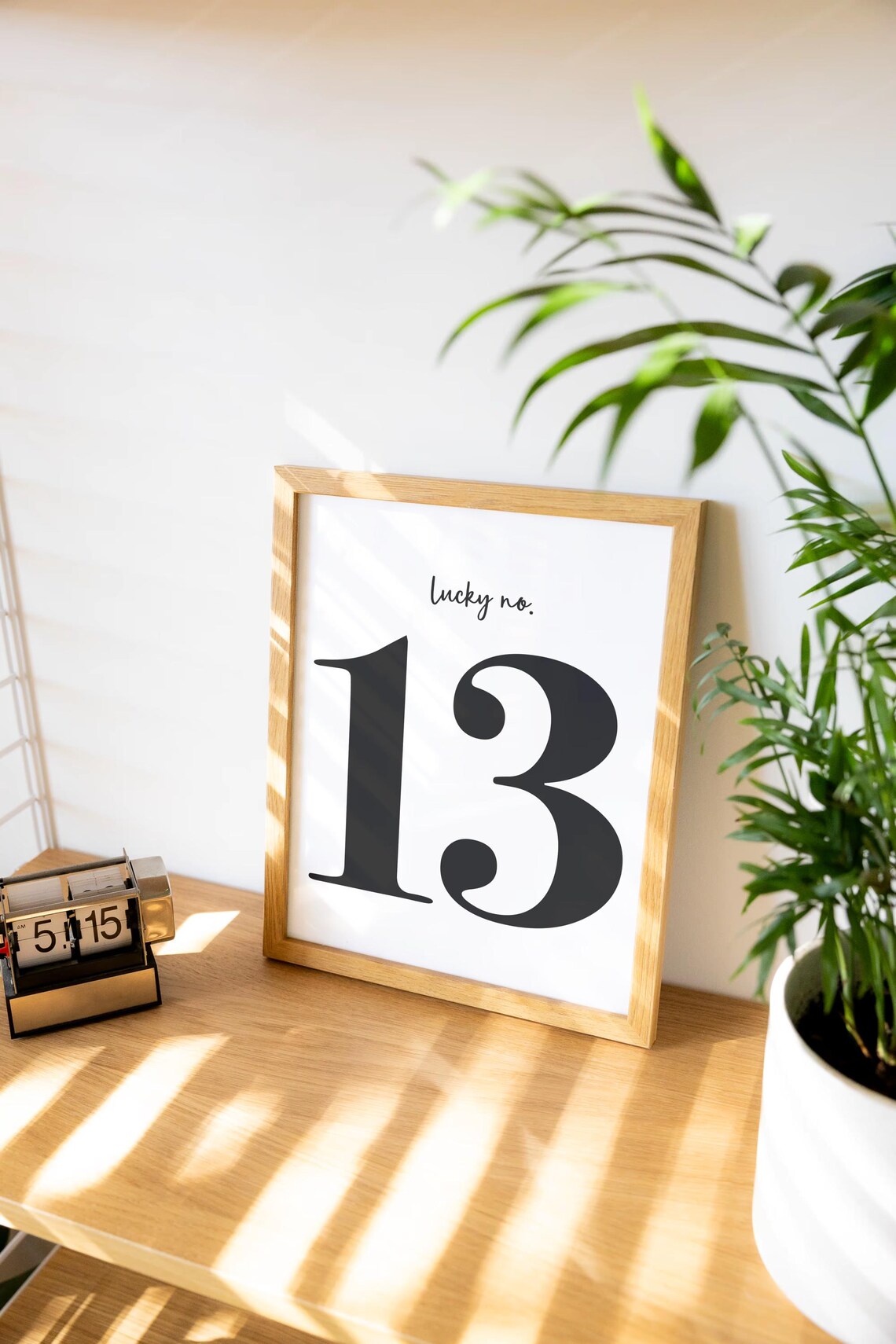 Lucky Number 13 Print: Bold Scandi Typography (digital Download) - Etsy