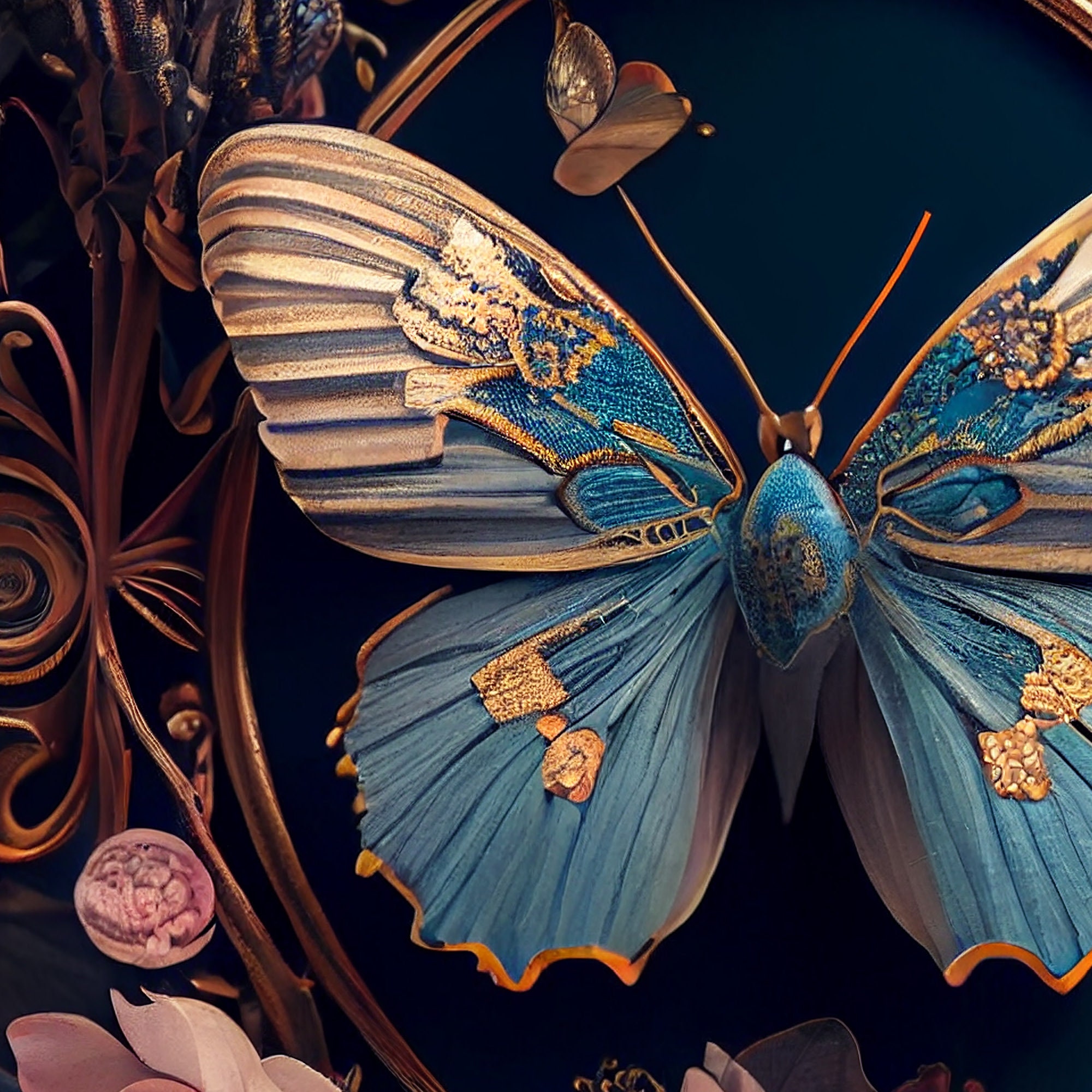 Large Butterfly Wall Art Printable Poster Maximalist Decor - Etsy