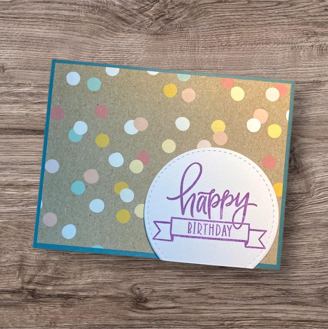Happy Birthday Polka Dot Card - Etsy