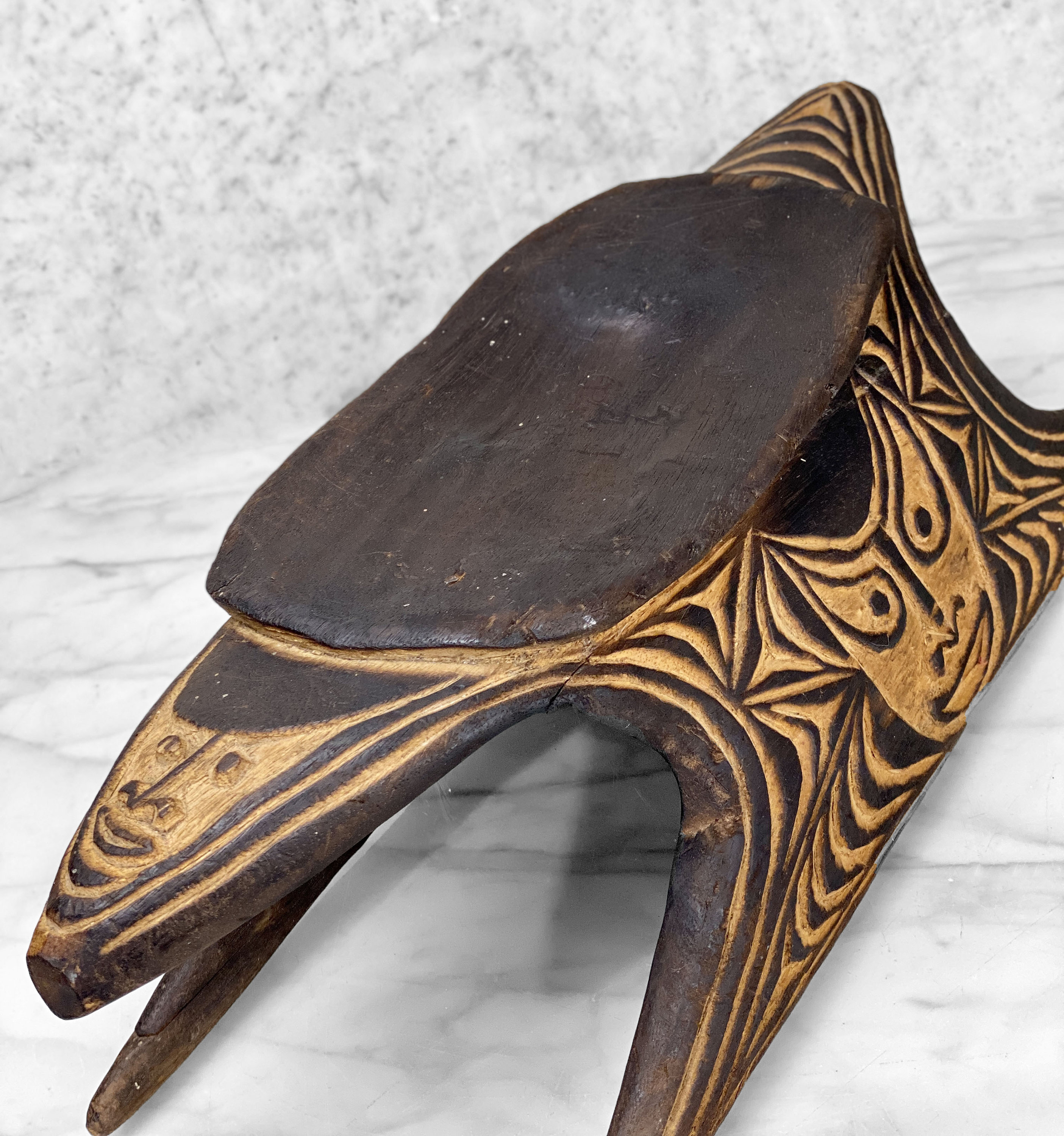 Antique Traditional Middle Sepik Carved Tribal Headrest - Etsy