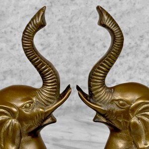 Vintage Traditional Brass Seated Elephant Library Bookends A Pair - Etsy