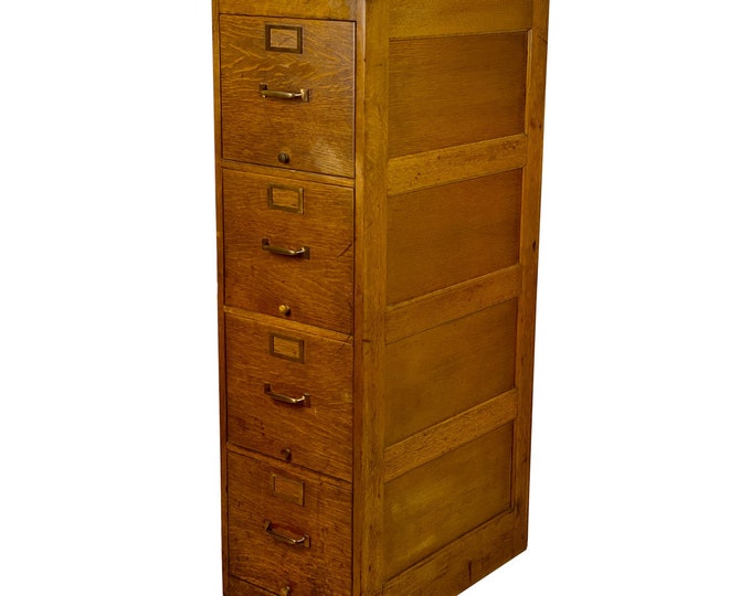 Antique Globe Wernicke Quartersawn Oak 4-drawer Library File Cabinet - Etsy