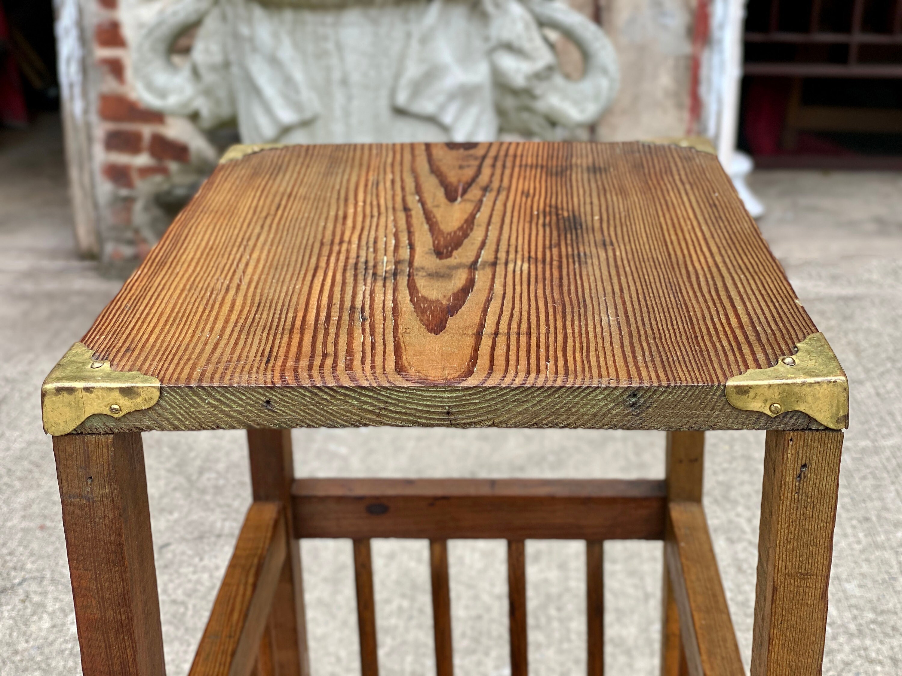 Vintage Farmhouse Country Pine Plant Stand Occasional Side - Etsy