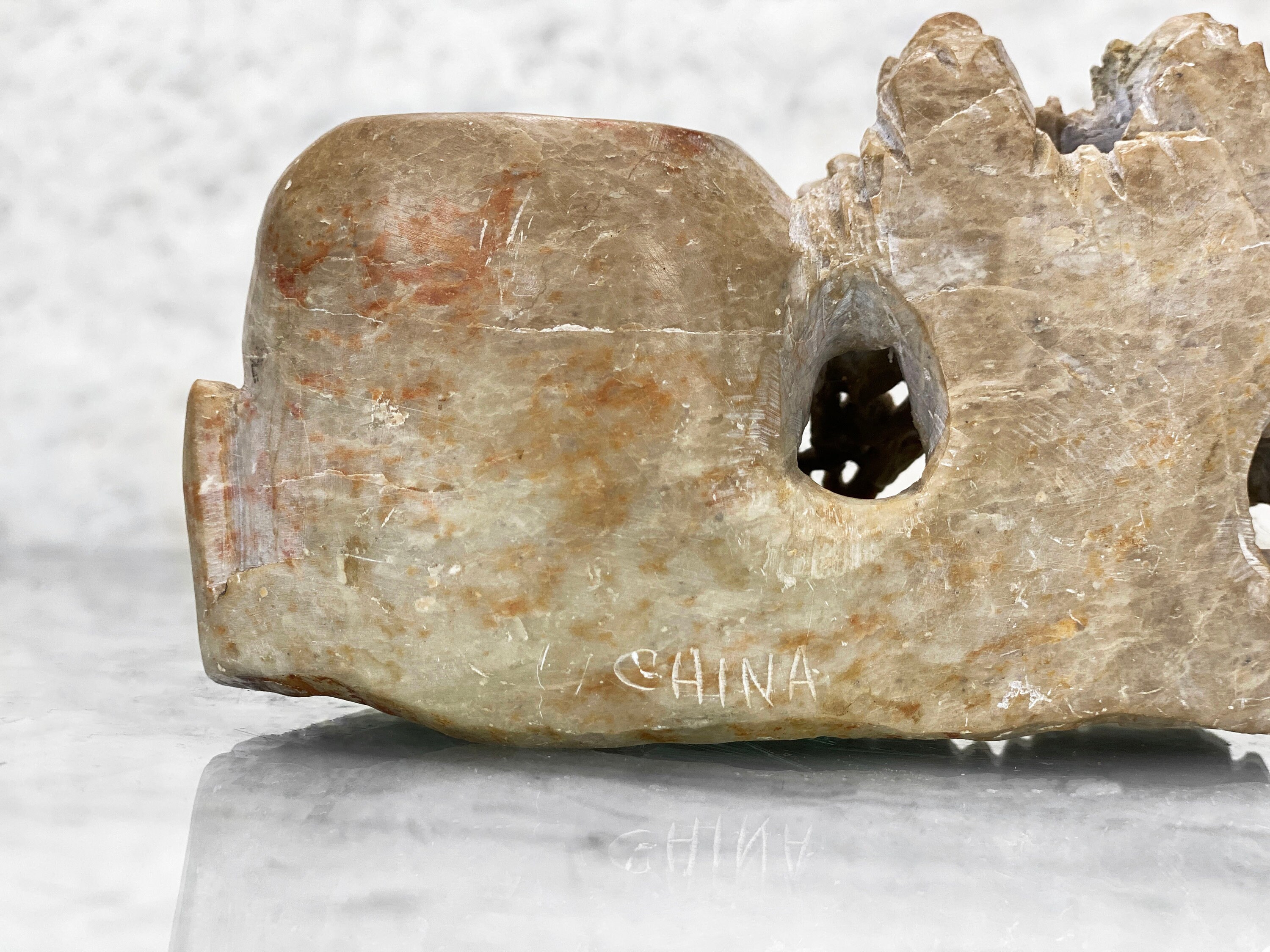 Vintage Chinese Soapstone Carved Double Inkwell | Etsy