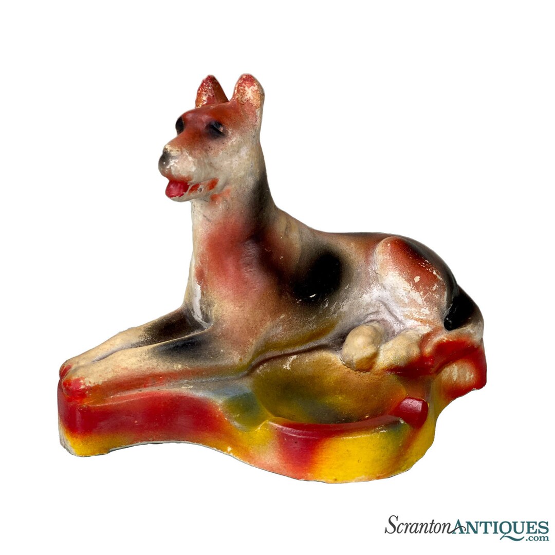 Antique Traditional Chalkware Great Dane Dog Ashtray - Etsy