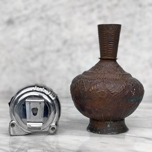 Vintage Middle Eastern Repousse Copper Floral Motif Bud Vase - Etsy