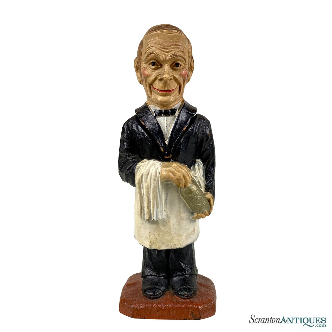 Vintage Traditional Butler Bartender Figural Wine Bottle Opener ...