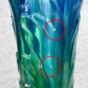 Mid-century Art Deco Blue-green Glazed Pottery Acanthus Motif 15 Vase ...
