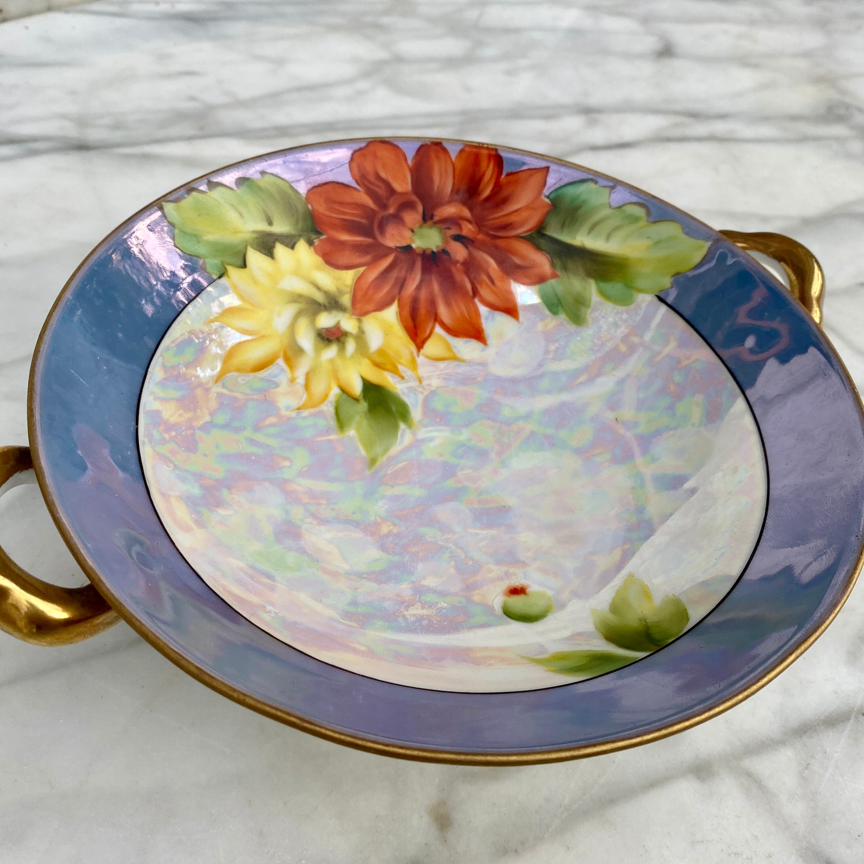 Vintage Noritake Morimura Lusterware Porcelain Floral Olive | Etsy