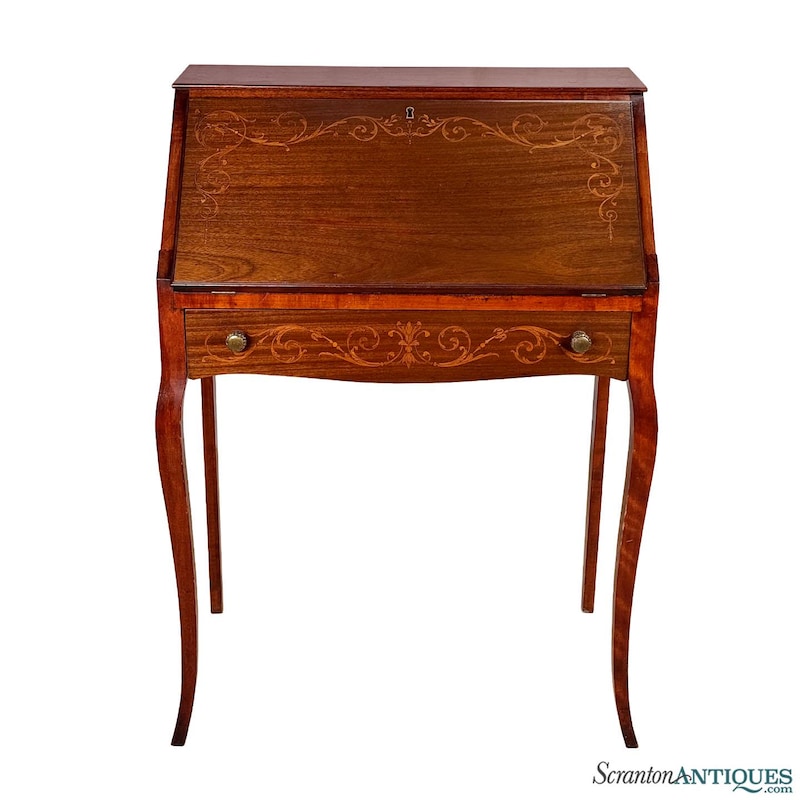 Antique Drop Front Secretary Desk - Etsy