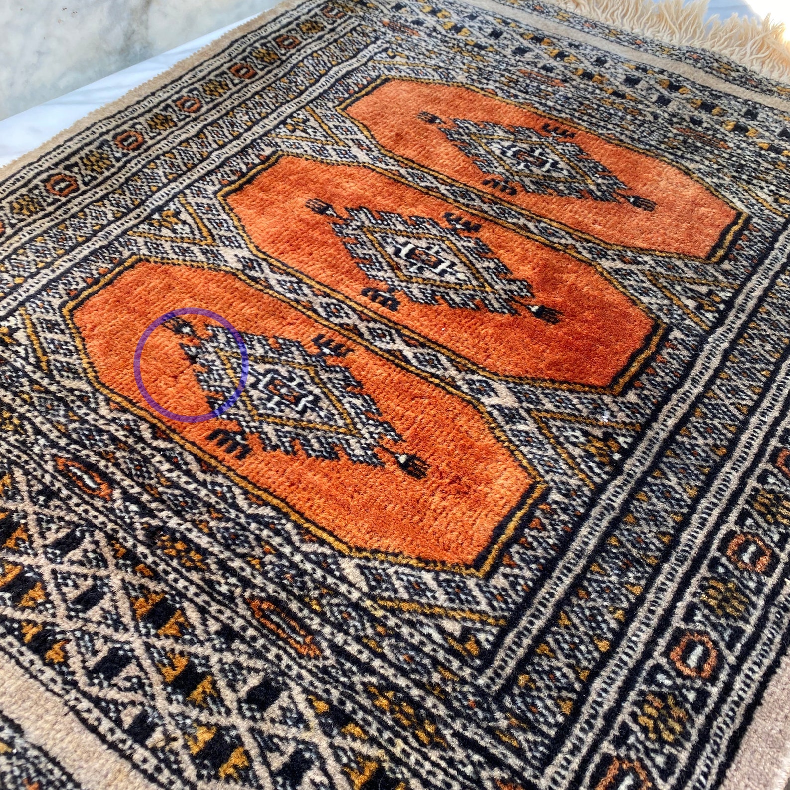 Antique Persian Wool Entryway Prayer Rug from Pakistan 2x2 | Etsy