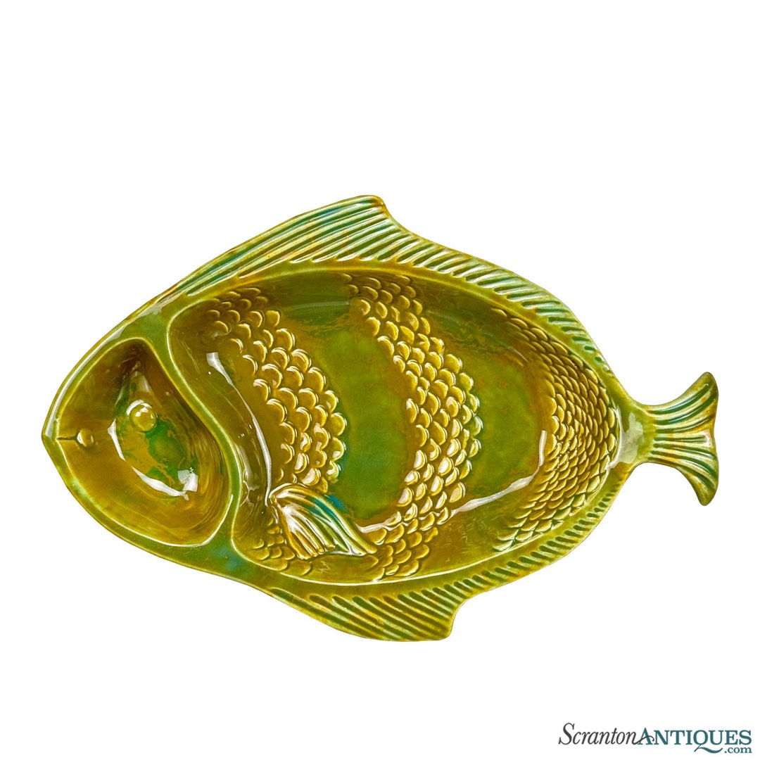 Mid-century California Pottery 18" Fish Chip & Dip Serving Platter - Etsy