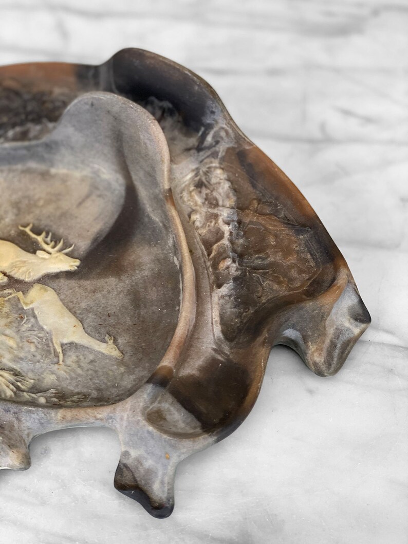 Vintage Traditional Stone Carved Stag Elk Motif Pen Rest - Etsy