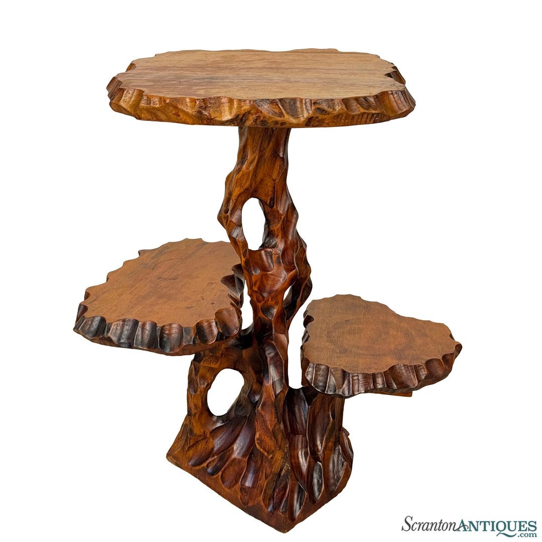 Vintage Traditional Japanese Root Carved 3-tier Bonsai Plant Stand - Etsy