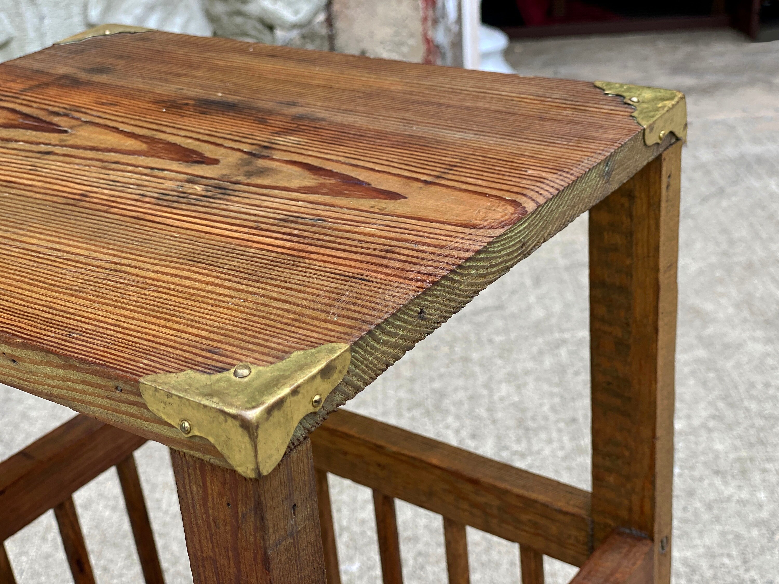 Vintage Farmhouse Country Pine Plant Stand Occasional Side - Etsy