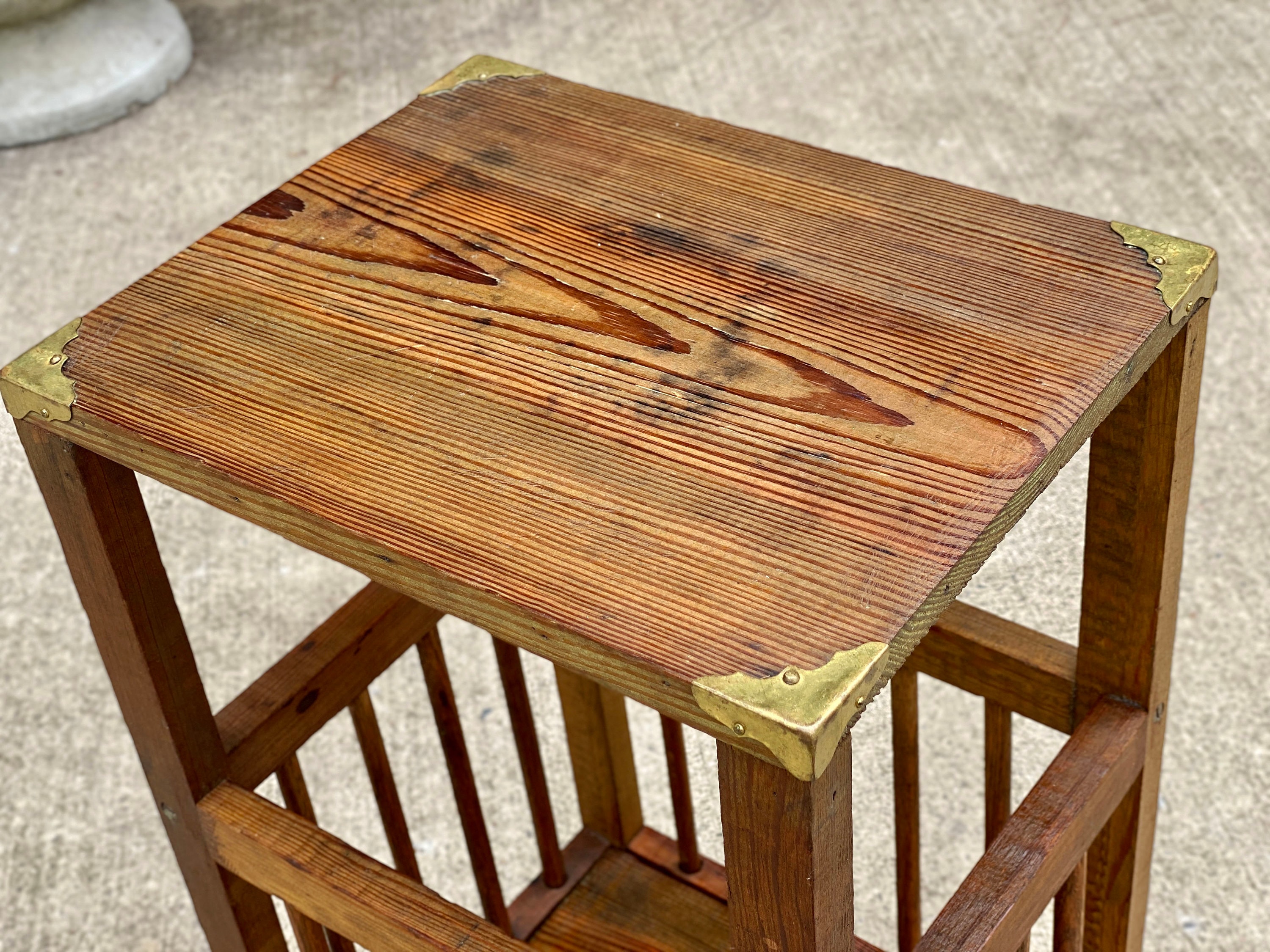 Vintage Farmhouse Country Pine Plant Stand Occasional Side - Etsy
