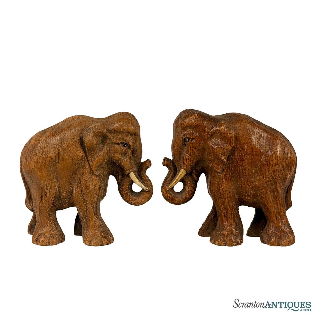 Vintage Traditional African Elephant Library Paperweight Bookend - A ...