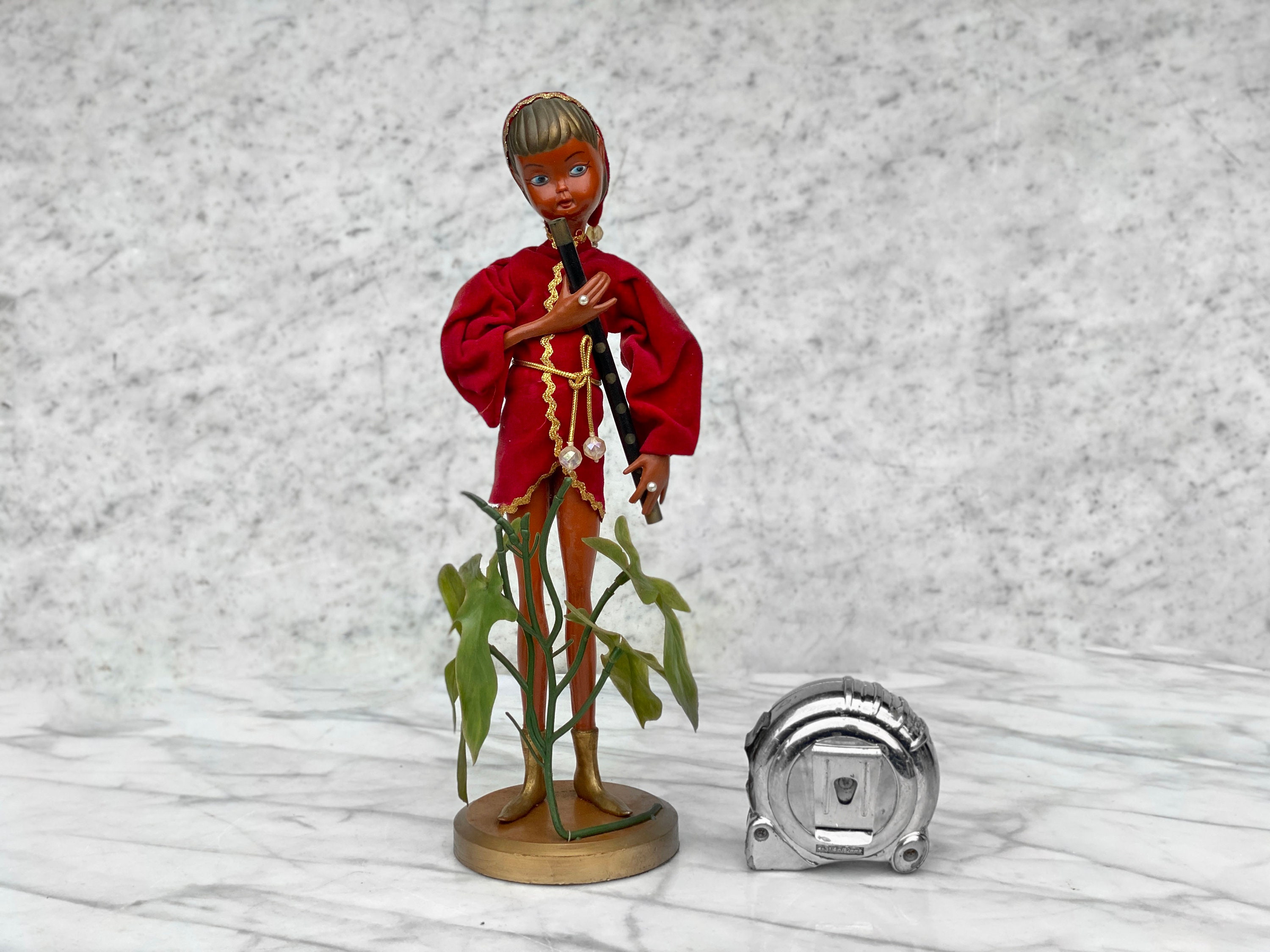 Mid-century Pixie Elf Playing Flute Sculpture Figurine - Etsy UK