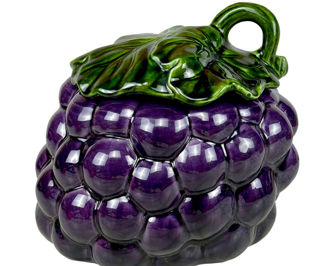Mid-century California Pottery Grape Kitchen Canister Cookie Jar - Etsy