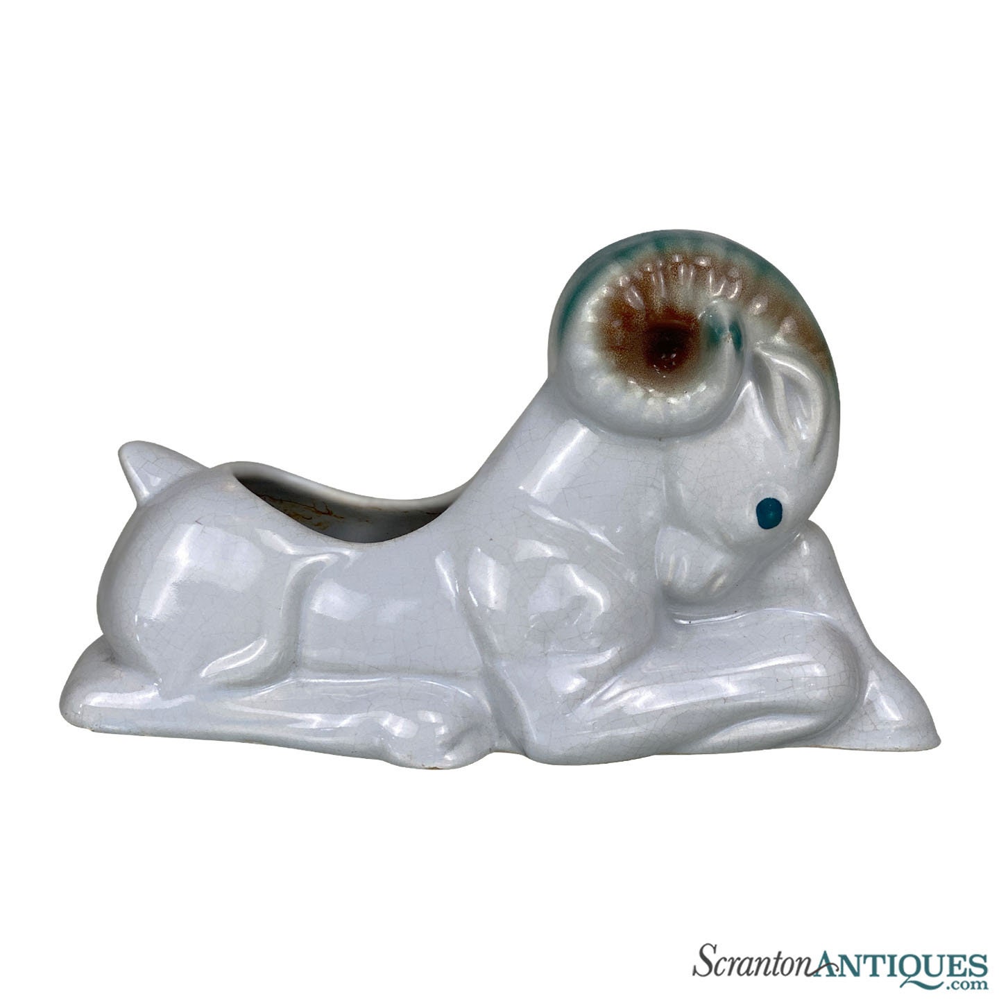 Mid-century Art Deco Porcelain Ram Figural Planter - Etsy