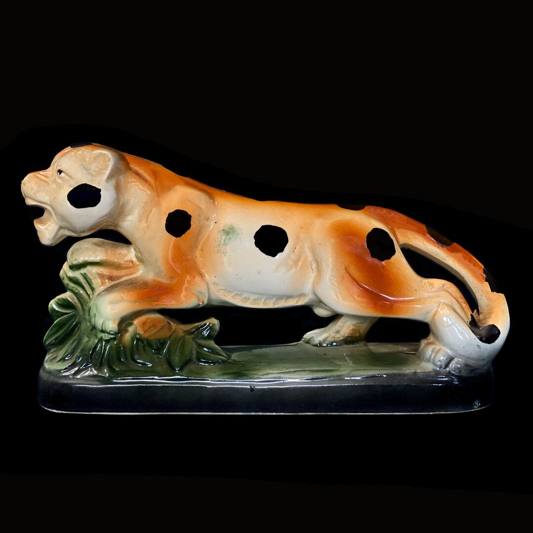 Mid-century Boho Porcelain Japanese Tiger Statue Figure - Etsy