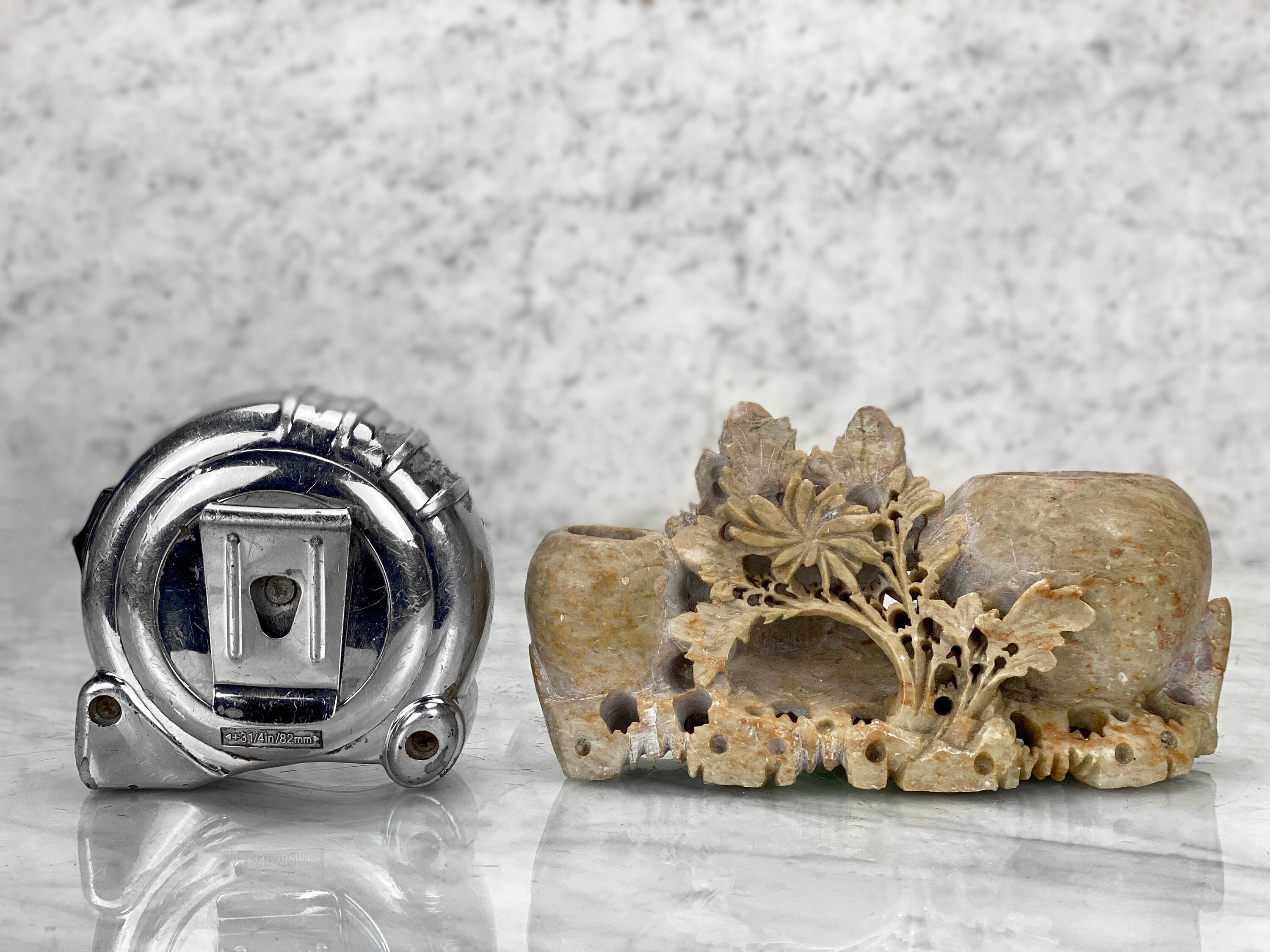 Vintage Chinese Soapstone Carved Double Inkwell - Etsy