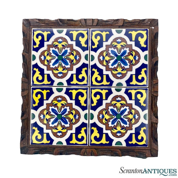 Vintage Spanish Mission Porcelain Tile Kitchen Counter Trivet - Etsy