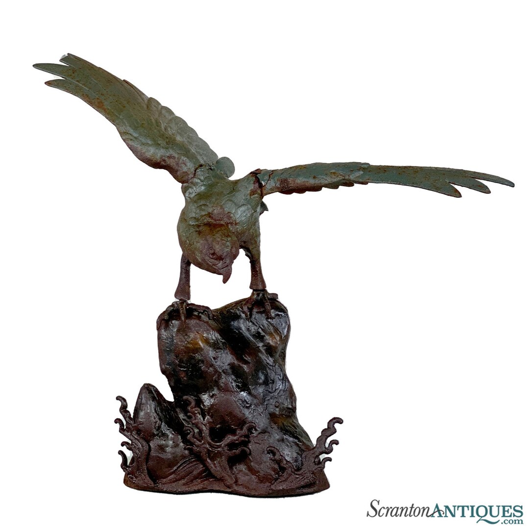 Vintage Traditional Japanese Cast Iron Eagle Bird of Pray Sculpture - Etsy