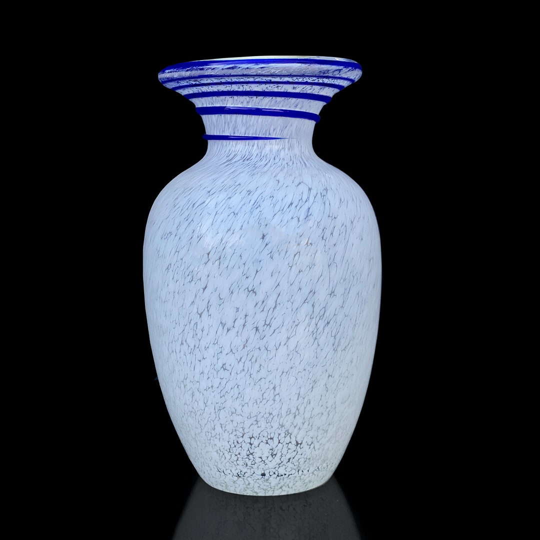 Mid-century Atomic Sculpted Art Glass Vase W/ Spiraled Flared Rim - Etsy